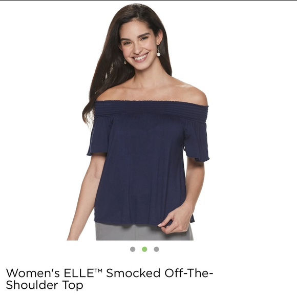 Elle | Tops | Elle Smocked Cold Shoulder Top Xxl | Poshmark